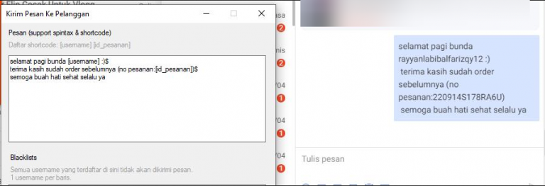 Cara Enter Pada Fitur Kirim Pesan Massal Shopi Pro | pakarbot